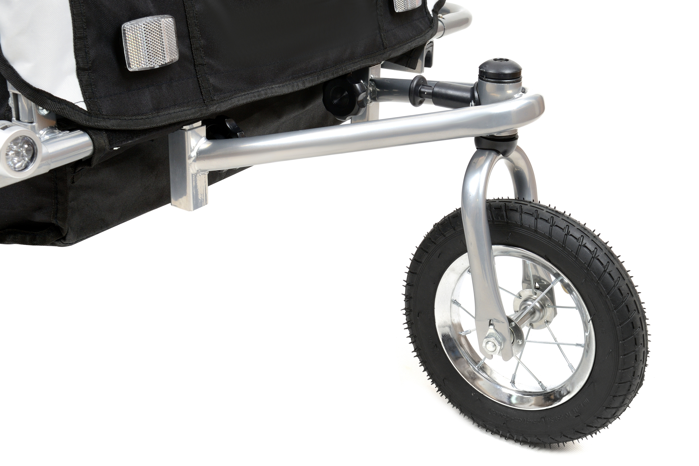 Przyczepka rowerowa z amortyzatorem 2-osobowa +JOGGER czarna - Funfit ...